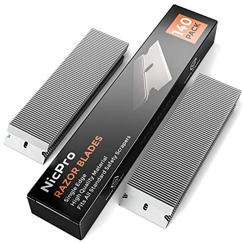 Nicpro 140 Pack Single Edge Razor Blades Replacement Industrial Cutter